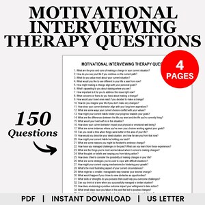 Motivational Interviewing Therapy Questions, MI Therapy, Therapy ...