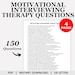 Motivational Interviewing Therapy Questions, MI Therapy, Therapy ...