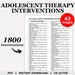 Adolescent Therapy Interventions for Progress Notes, Therapeutic ...