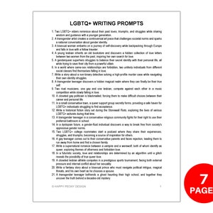 LGBTQ Writing Prompts, Writing Prompts for LGBTQ, Queer Writing Prompts ...