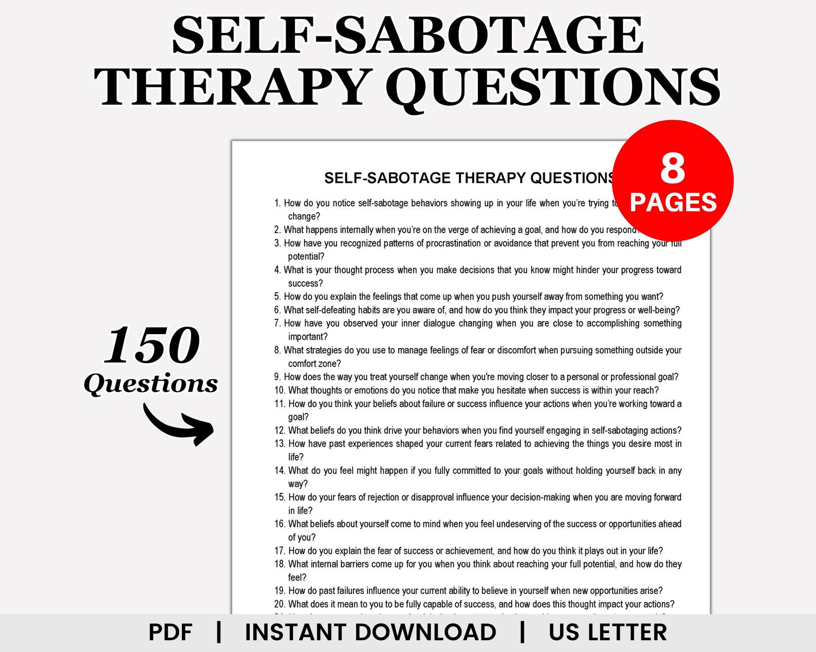 Self Sabotage Therapy Questions, Inner Critic, Imposter Syndrome ...