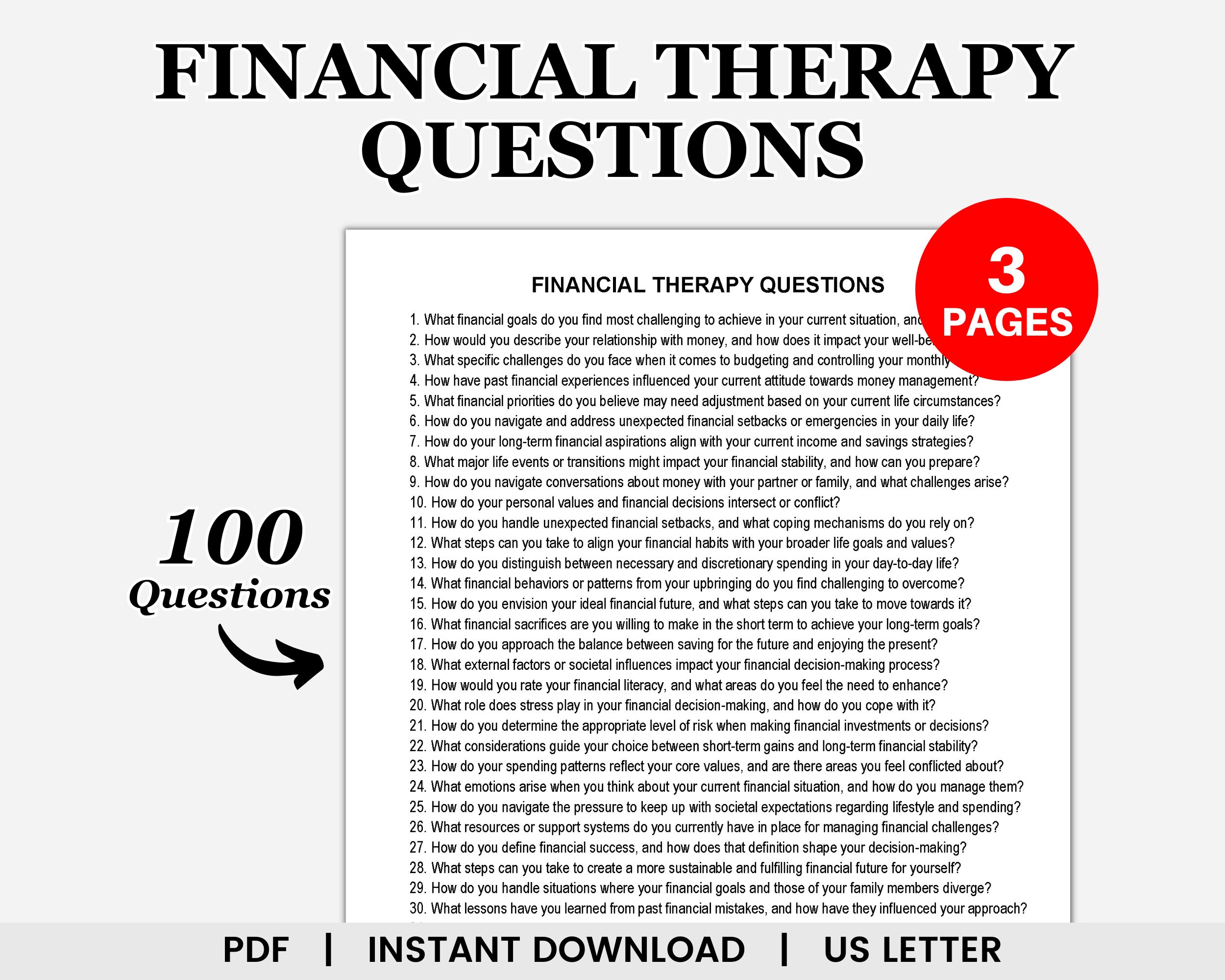 Financial Therapy Questions, Financial Therapy, Financial Stress ...