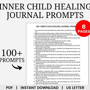 Inner Child Healing Journal Prompts, Journal Prompts for Inner Child ...