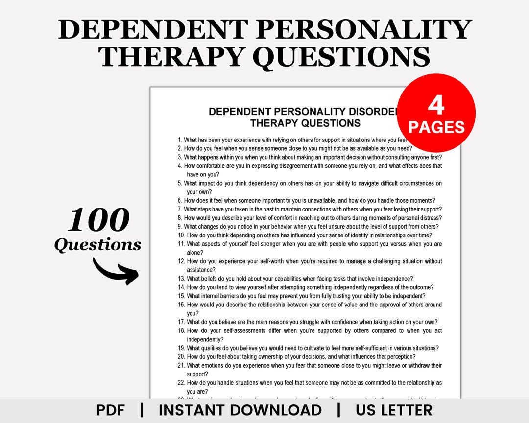 Dependent Personality Disorder Therapy Questions, Attachment Therapy ...