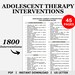 Adolescent Therapy Interventions for Progress Notes, Therapeutic ...