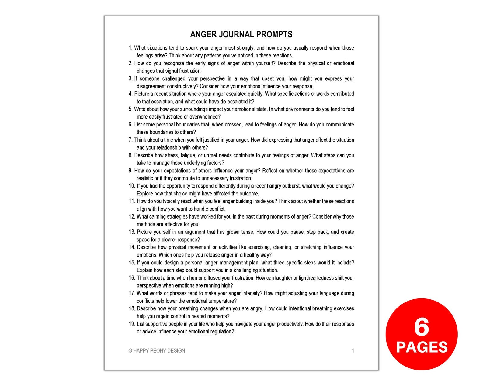 Anger Journal Prompts, Angry Journal, Anger Prompts, Anger Management ...