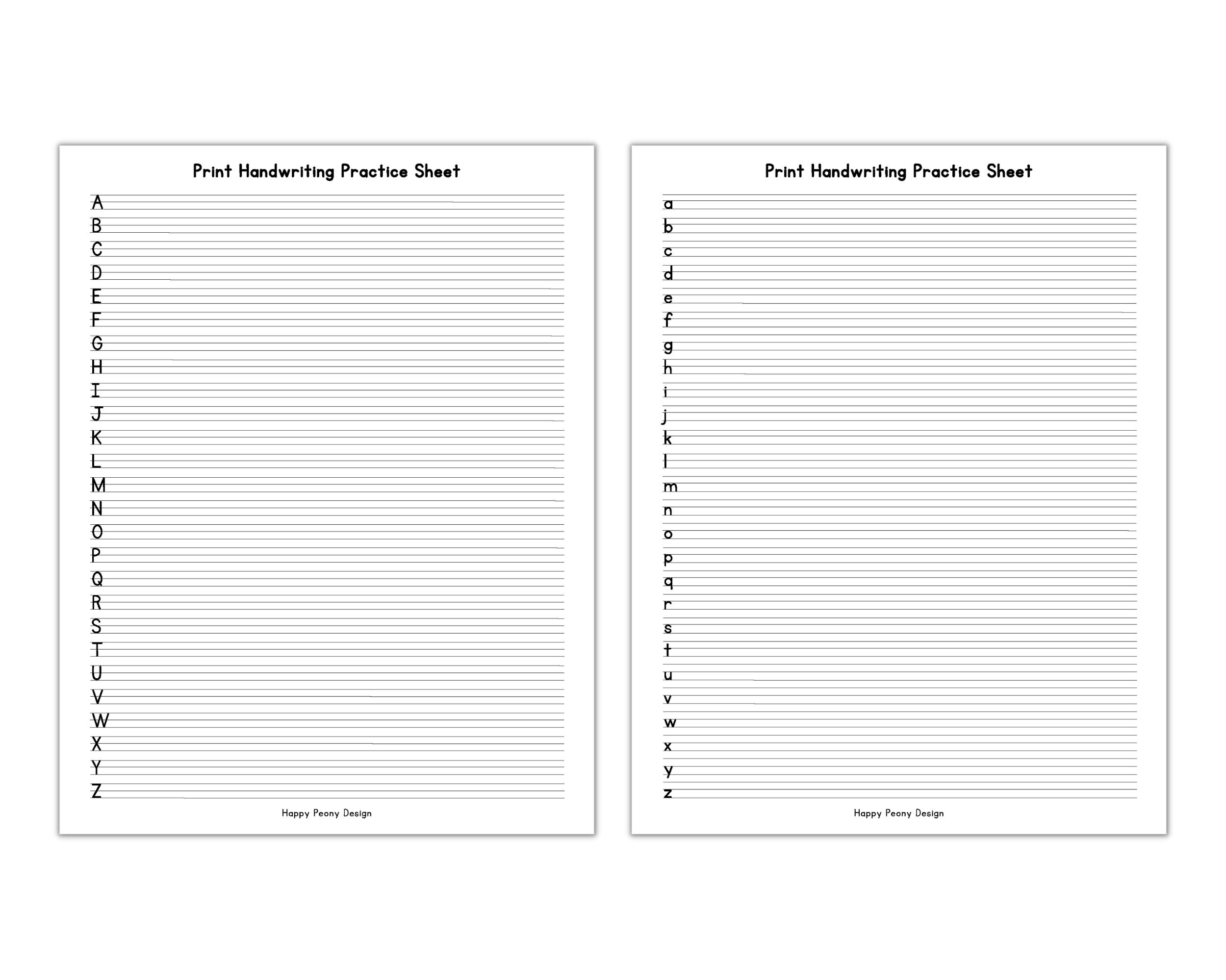 Handwriting Practice Sheets, Handwriting Worksheets, Alphabet Writing ...