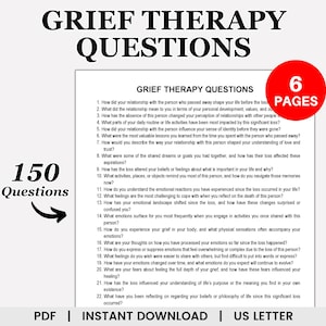 Grief Therapy Questions, Grief Counseling, Bereavement Therapy, Grief ...