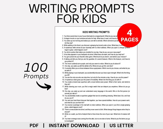 Writing Prompts Printables| Student Desk Writing Prompts | Teacher ...