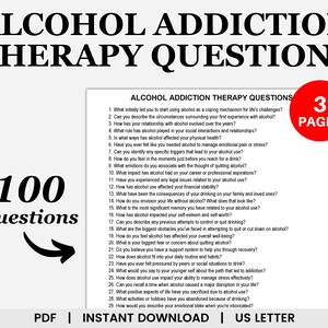Alcohol Addiction Therapy Questions, Therapy Questions, Counseling ...