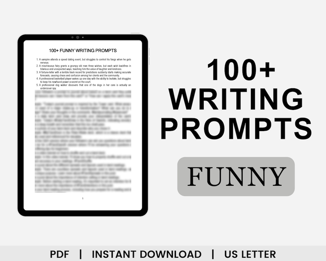 100 Funny Writing Prompts for Adults Comedy Writing Prompts - Etsy