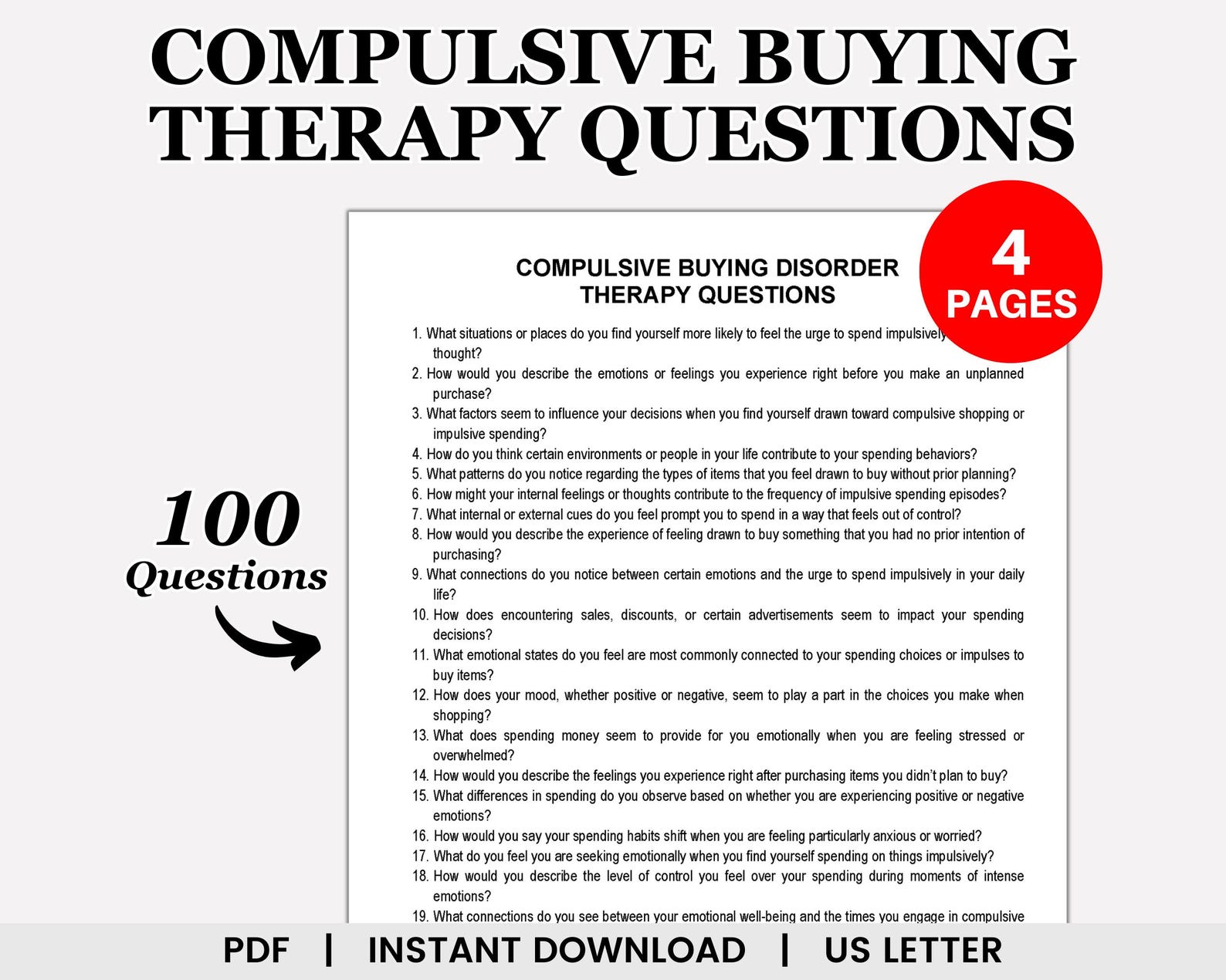 Compulsive Buying Disorder Therapy Questions, Impulsive Buying ...