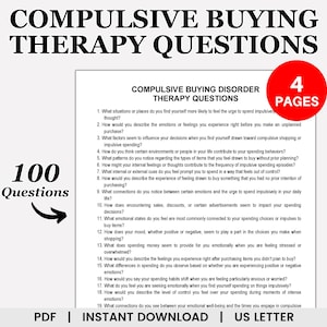 Compulsive Buying Disorder Therapy Questions, Impulsive Buying ...