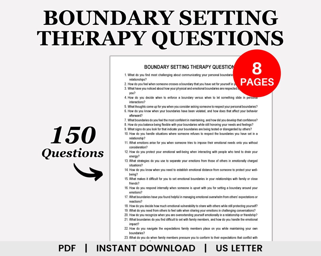 Boundary Setting Therapy Questions, Setting Personal Boundaries ...