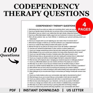 Codependency Therapy Questions, Codependency Counseling, Boundary ...
