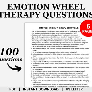 Emotion Wheel Therapy Questions, Emotion Wheel, Feelings Wheel, Wheel ...