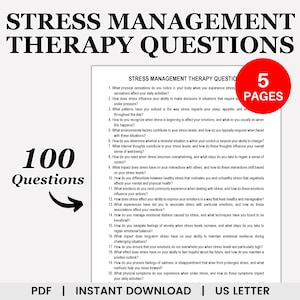 Stress Management Questions, Stress Therapy, Stress Questions, Chronic ...