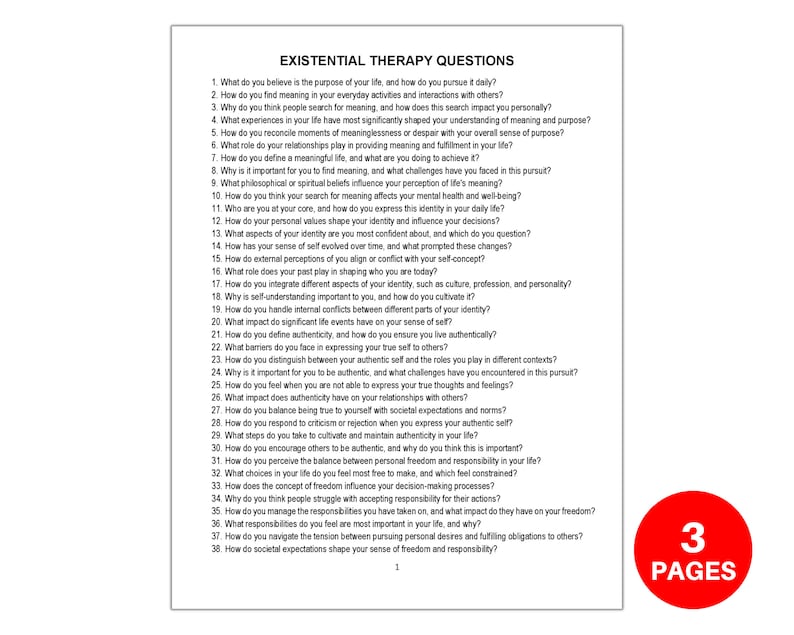 Existential Therapy Questions, Existential Questions, Existential ...