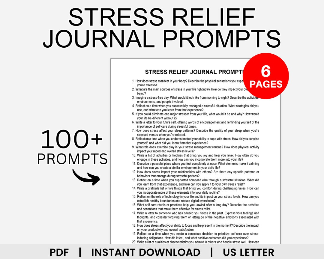 Stress Relief Journal Prompts, Journal Prompts for Stress Relief ...