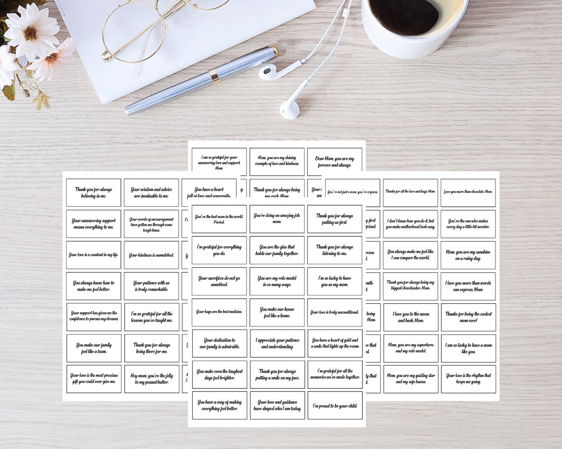 Love Notes for Mom, Love Quotes for Mom, Birthday Gift for Mom, Mother ...