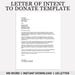 Letter of Intent to Donate Template, Donation Letter Template, Letter ...
