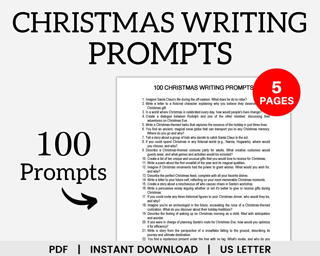 Christmas Writing Prompts Writing Prompts for Christmas - Etsy