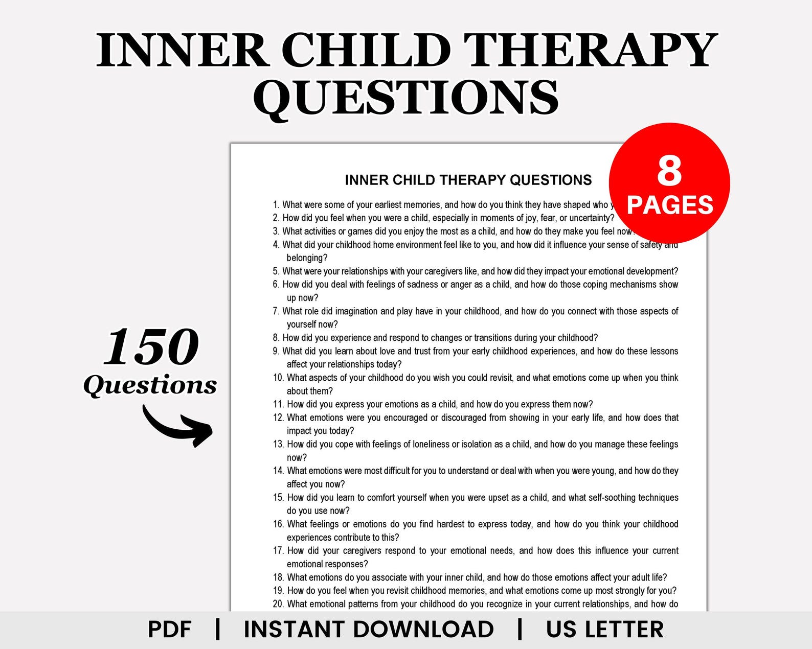 Inner Child Therapy Questions, Inner Child Healing, Inner Child Work ...