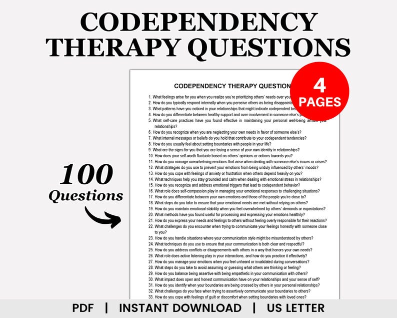 Codependency Therapy Questions, Codependency Counseling, Boundary ...
