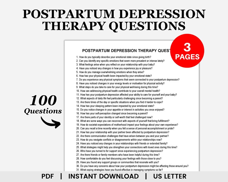 Postpartum Depression Therapy Questions, Postpartum Therapy, Therapy ...