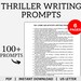 Thriller Writing Prompts, Writing Prompts for Thriller, Psychological ...