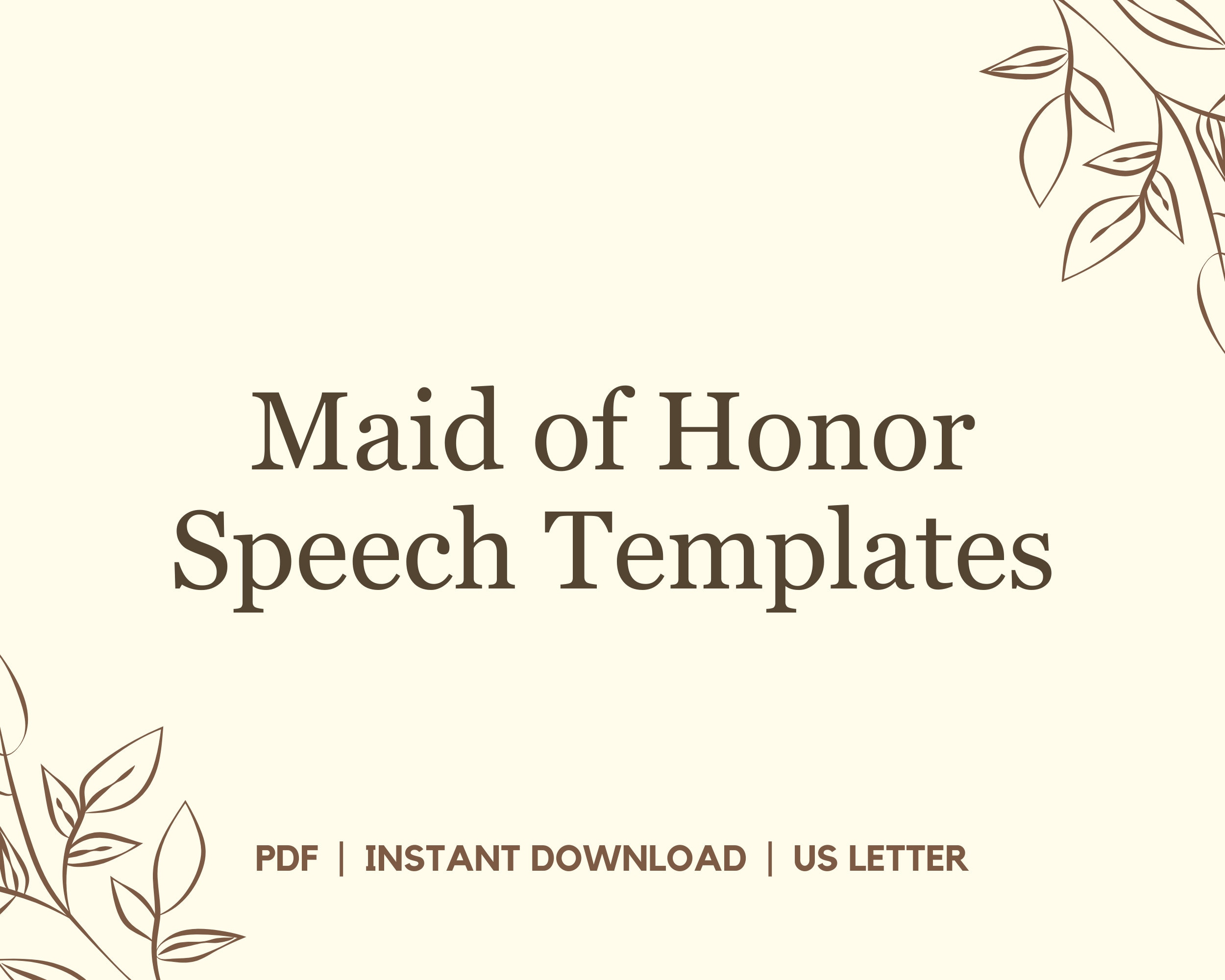 Maid of Honor Speech Templates, Maid of Honour Speech, MOH Speech ...