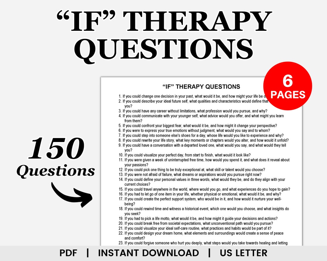 If Therapy Questions, What If Questions, Therapy Questions, Counseling ...
