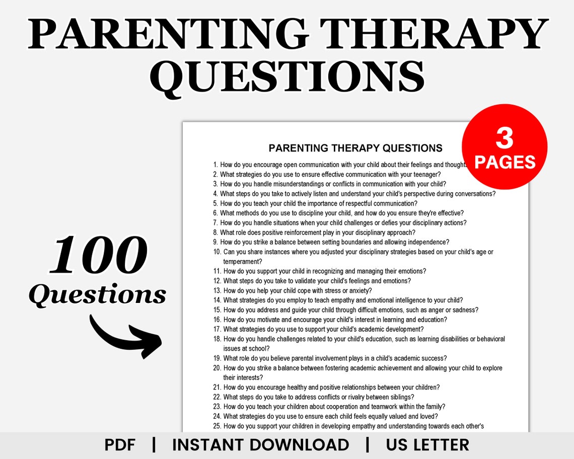 Parenting Therapy Questions, Parenting Questions, Family Therapy ...