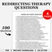 Redirecting Therapy Questions, Conversation Starters, Therapy ...