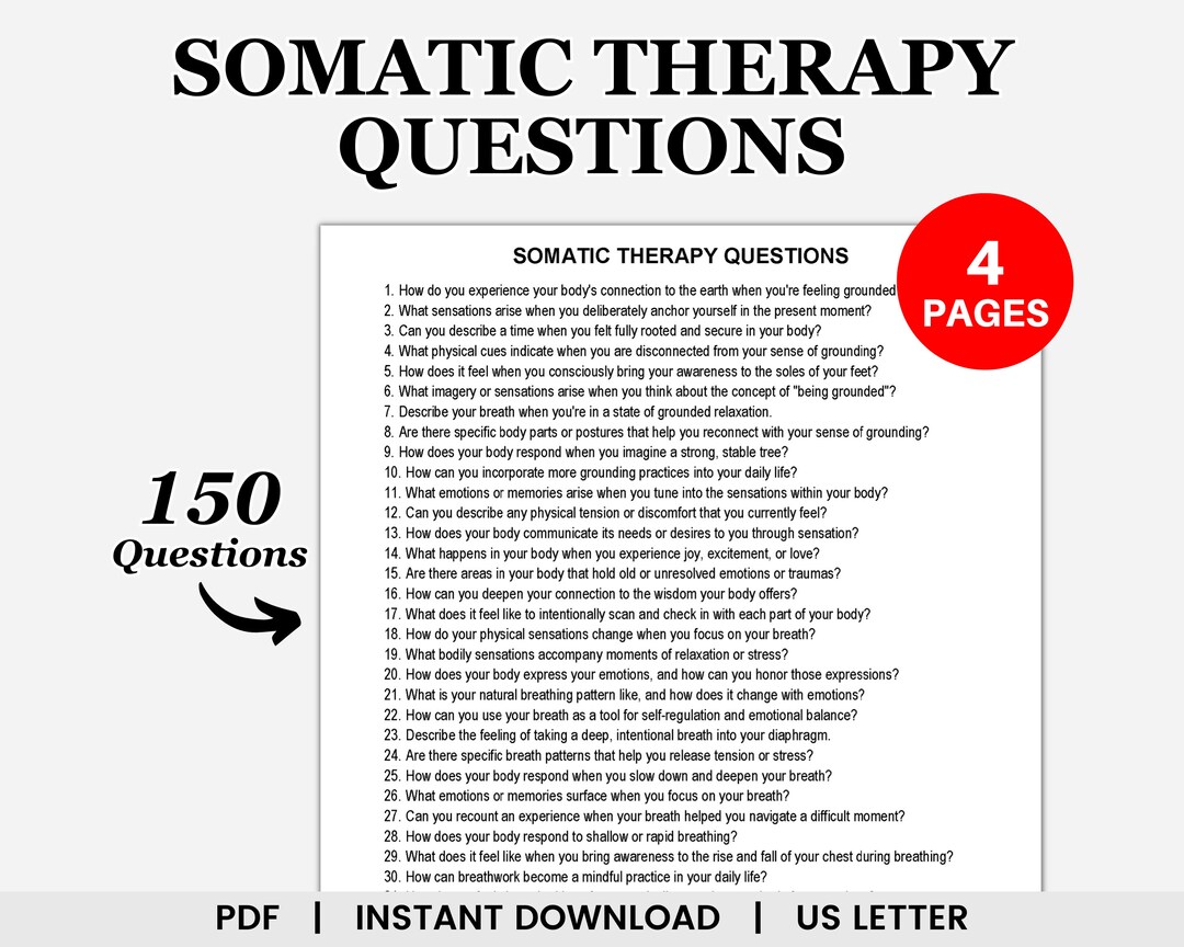 Somatic Therapy Questions, Somatic Therapy, Therapy Questions ...