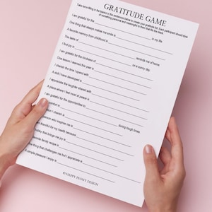 Gratitude Game List, Thanksgiving Game, Gratitude Activity, Icebreaker ...