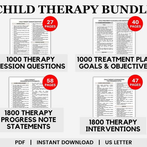 Therapy Goals and Objectives - Etsy