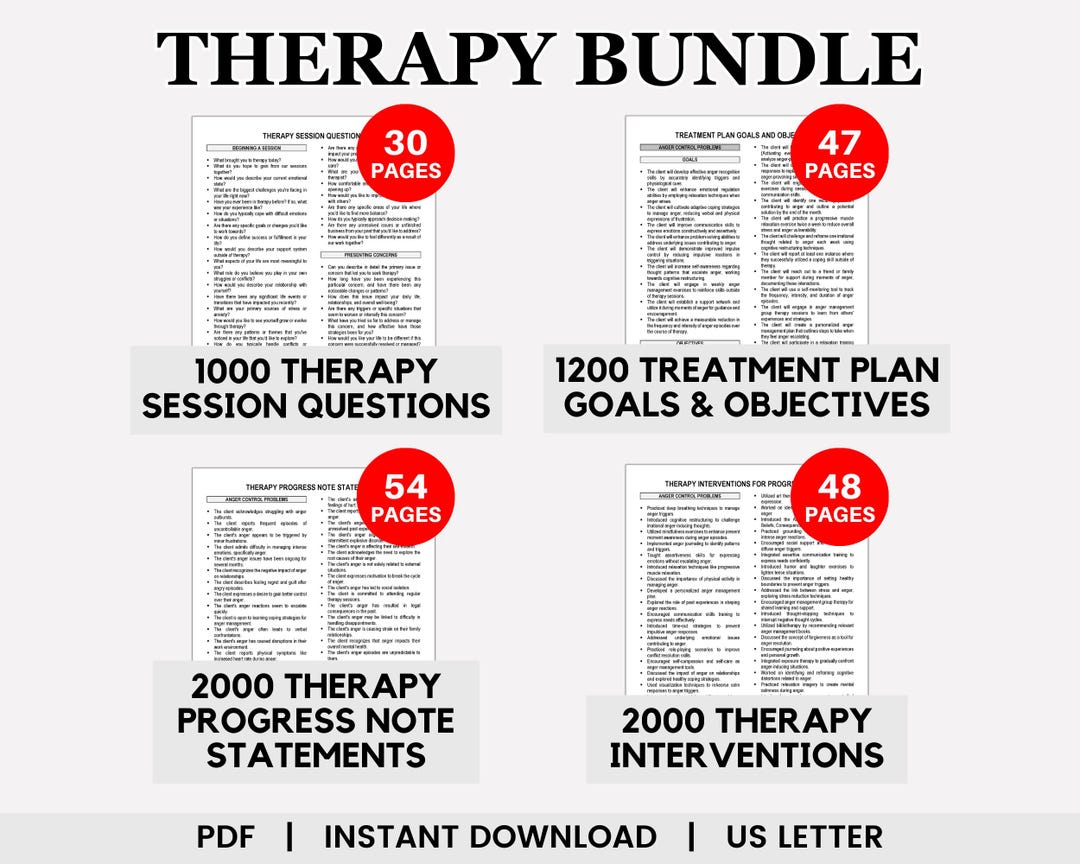 Therapy Bundle, Adult Therapy, Therapy Questions, Therapy Goals and ...