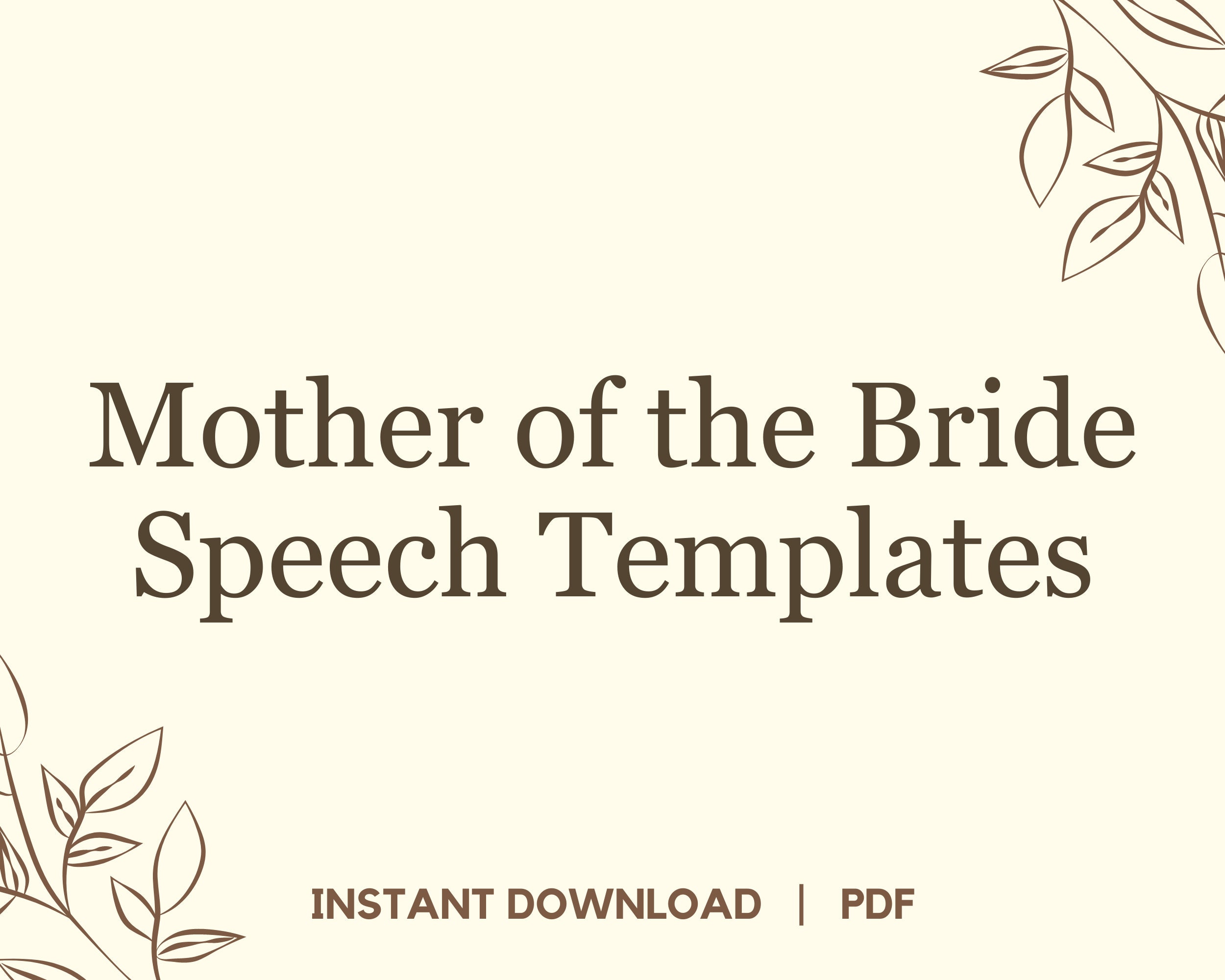 Mother of the Bride Speech Templates, Mother of Bride Speech, Mom ...