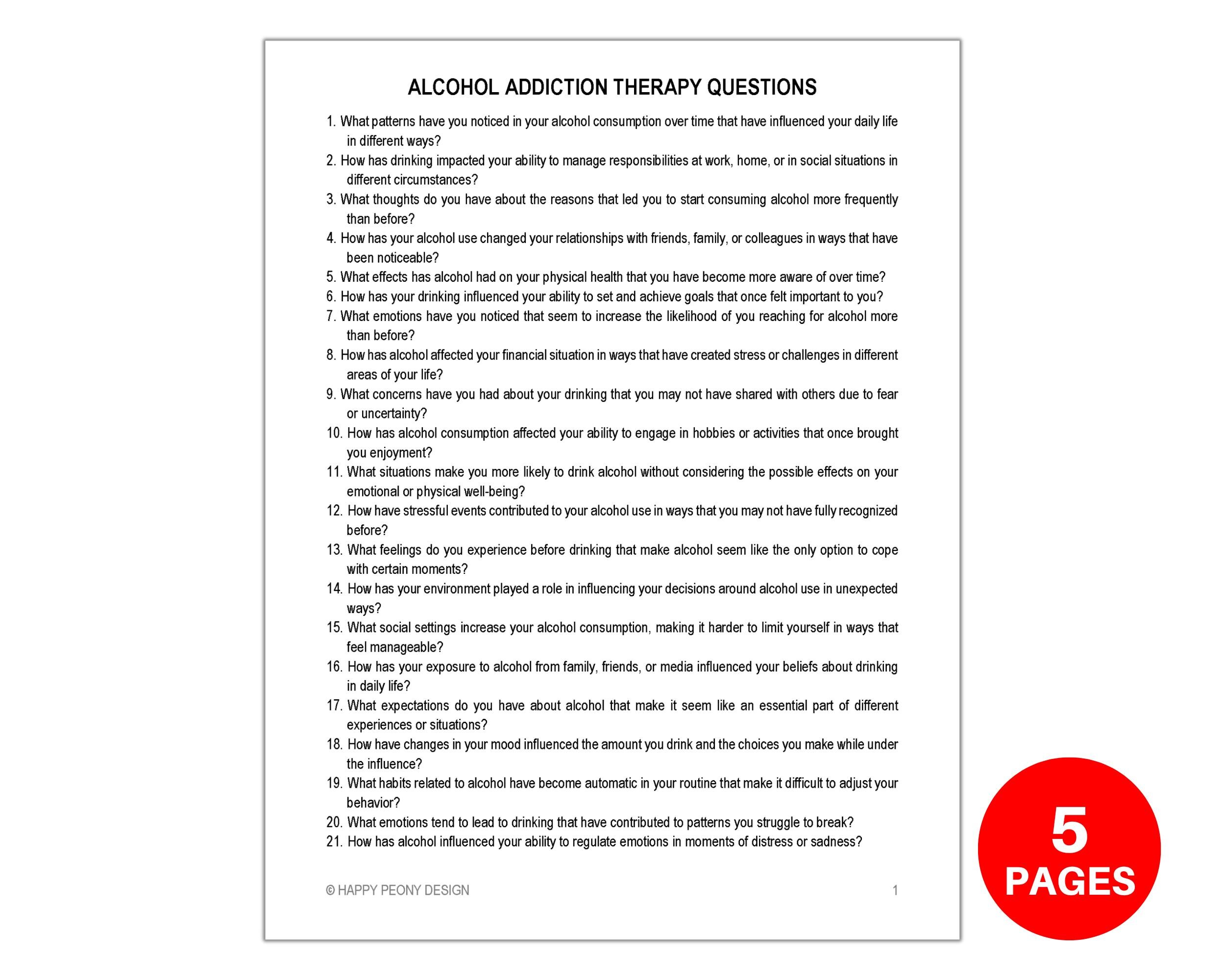Alcohol Addiction Therapy Questions, Alcohol Use Disorder, Alcohol ...