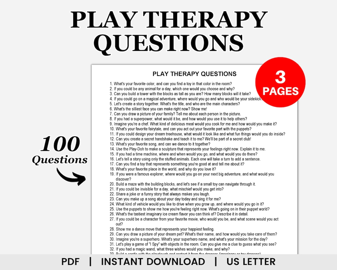 Play Therapy Questions, Play Therapy, Therapy Questions, Counseling ...