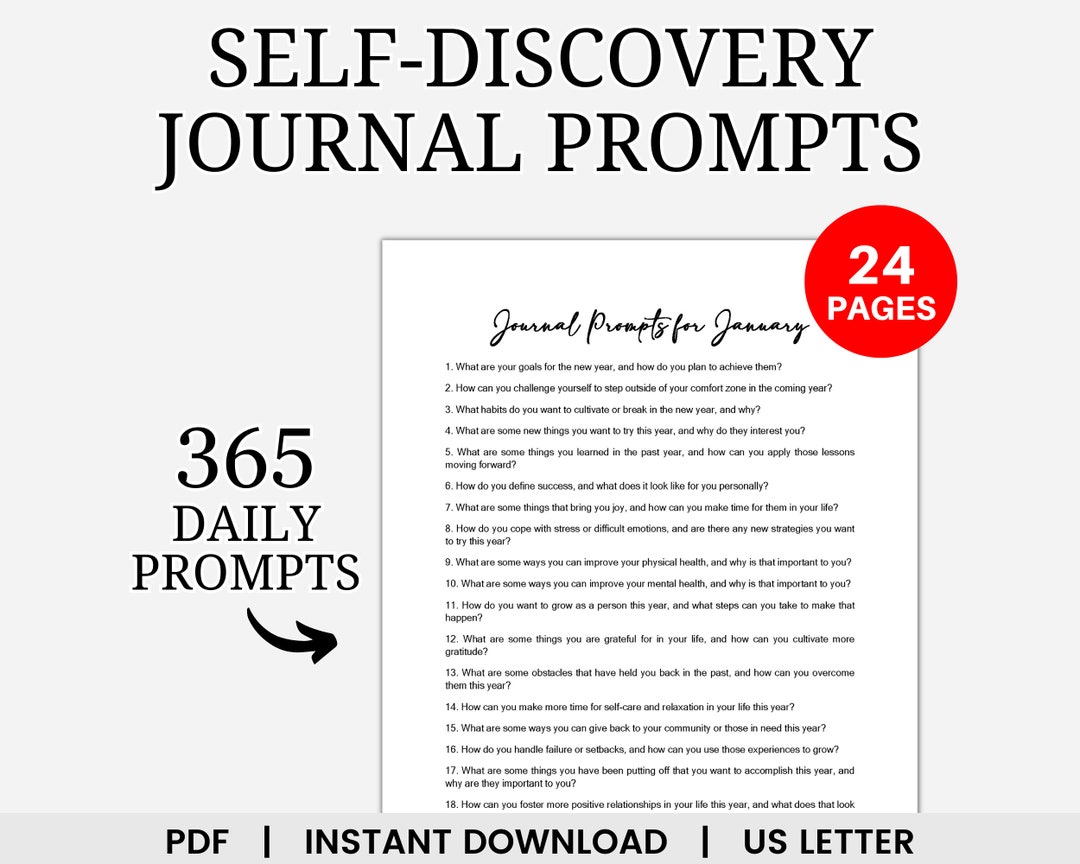 365 Journal Prompts for Self-discovery, Beginner Journal Prompts ...