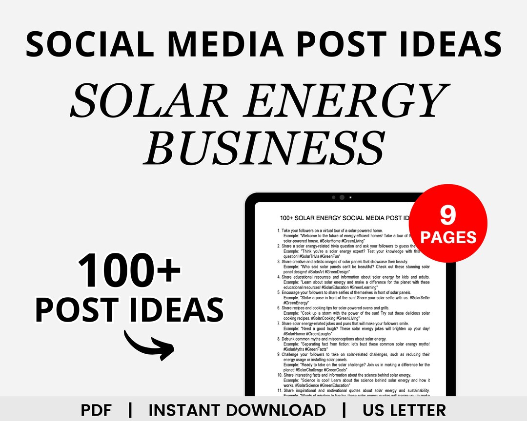 Solar Energy Social Media Post Ideas, Solar Social Media Posts, Social ...