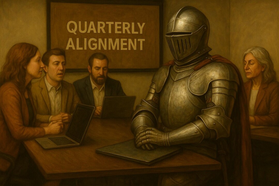 Medieval Knight Office Art | Quarterly Alignment Painting | Funny ...