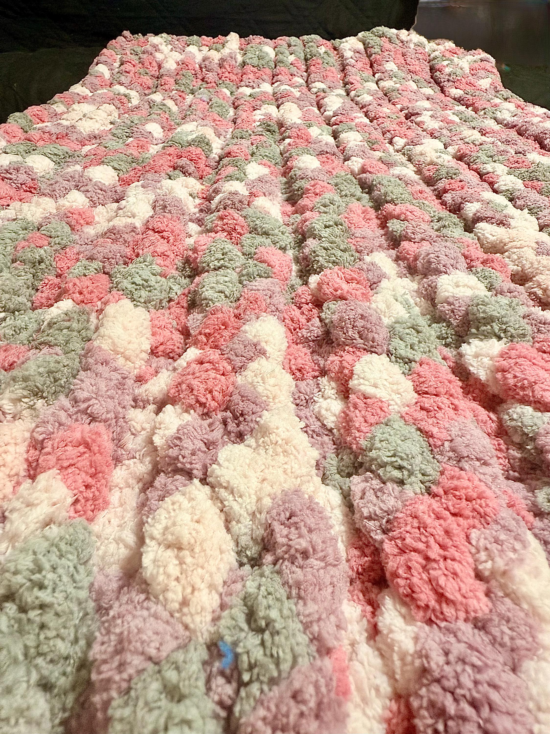 Chunky Knit Baby Blanket - Soft Chenille Plush Nursery Decor - Handmade ...