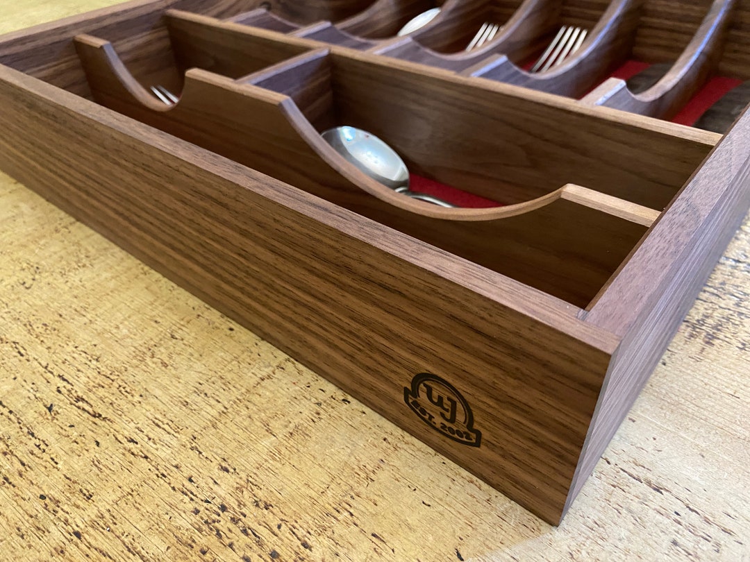 Cutlery Tray Bespoke Cutlery Holder Bespoke Kitchen Cutlery Organiser ...