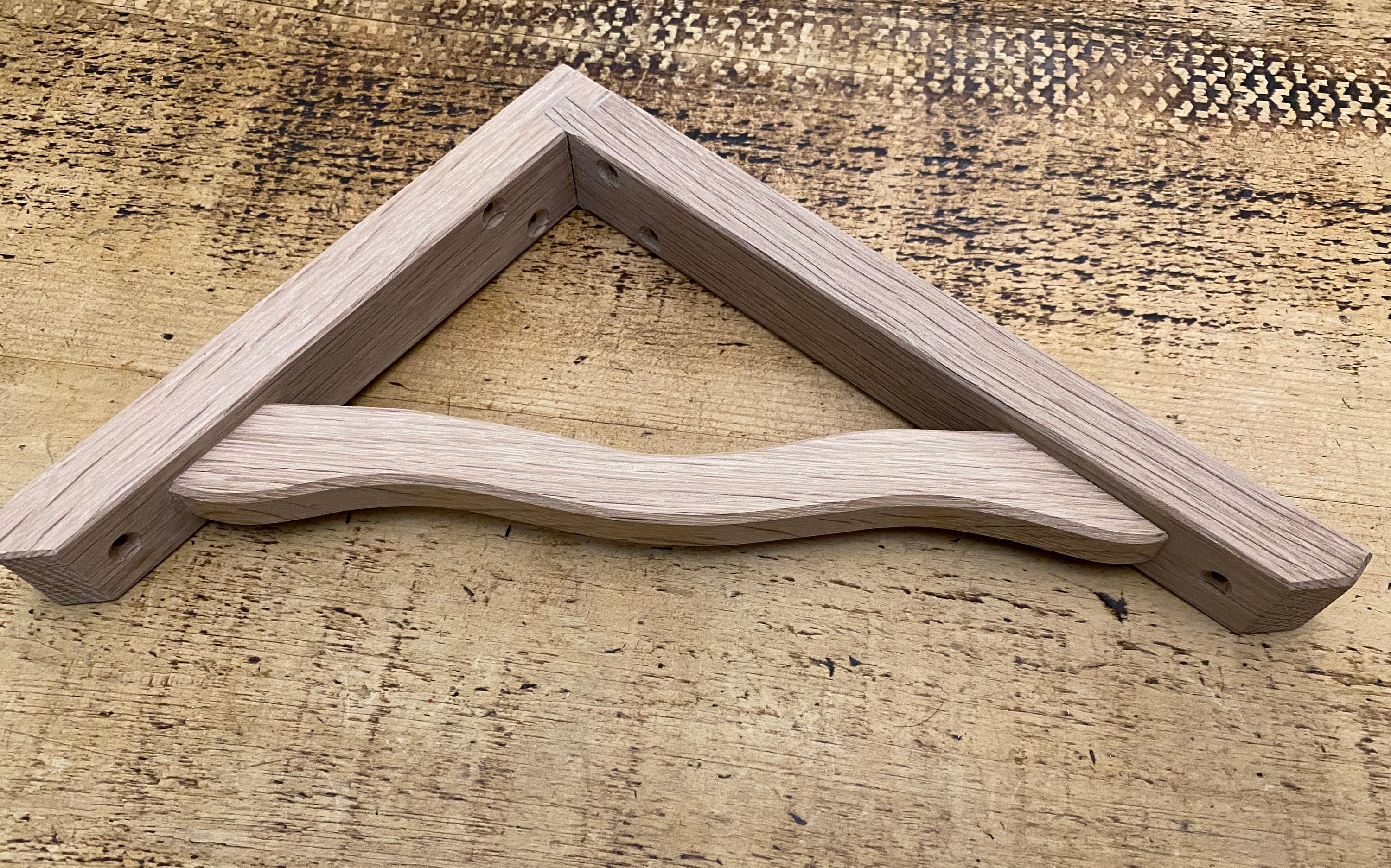 Cottage Style Oak Shelf Brackets pair - Etsy