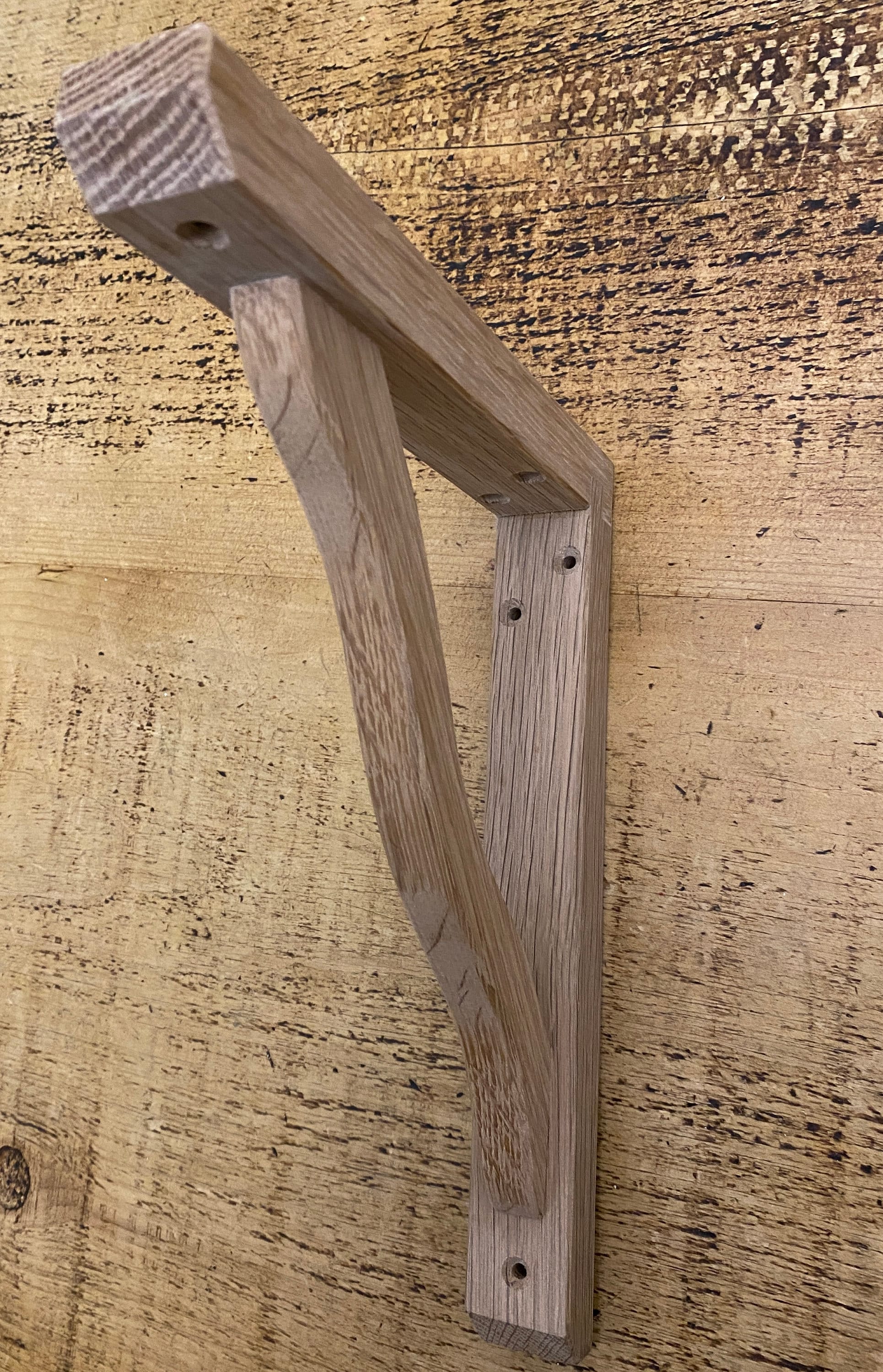 Cottage Style Oak Shelf Brackets pair - Etsy