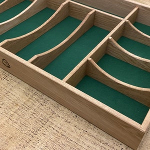 Drawer Organiser Oak Kitchen Cutlery Tray Kitchen Farmhouse Cutlery ...