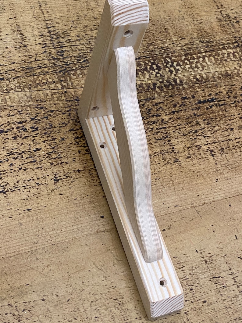 Wooden Shelf Bracket Pine Shelf Bracket Traditional Shelf Bracket ...